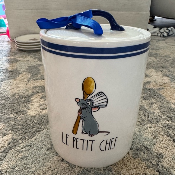 Rae Dunn | Kitchen | Rae Dunn Le Petit Chef Ceramic Canister With Blue ...